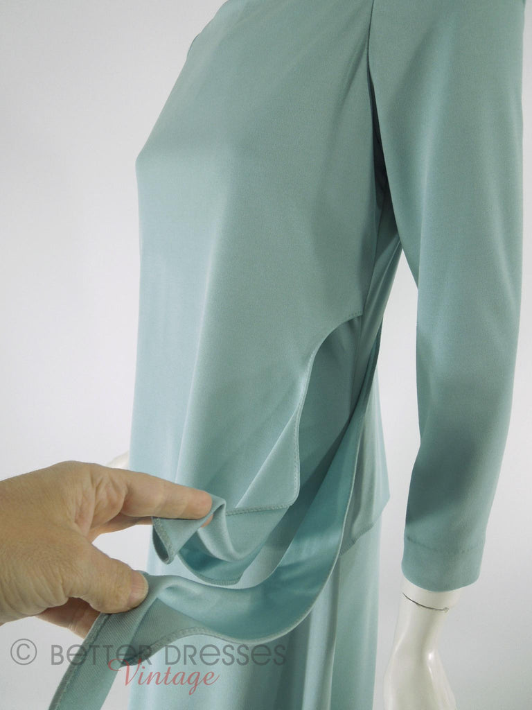 Vintage 1970s Day Dress in Aqua Blue - sm, med – Better Dresses Vintage