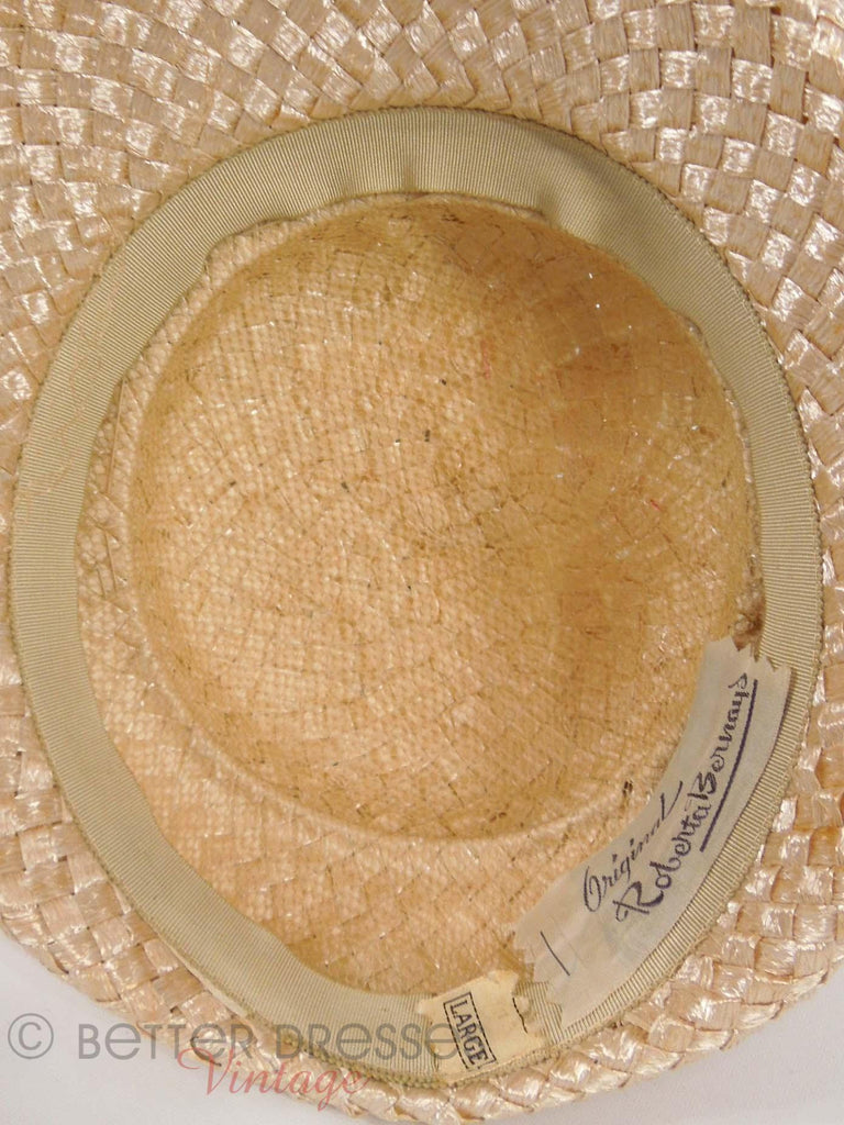 50s/60s Straw Veil Hat in Golden Cream – Better Dresses Vintage