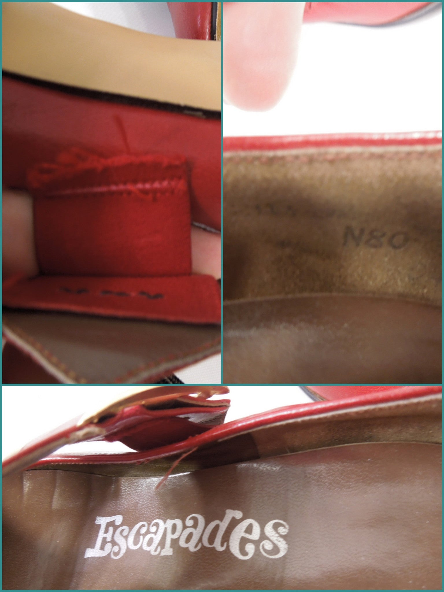 60s Mod Shoes Red Leather Mary Janes Square Toe - 8N – Better Dresses ...