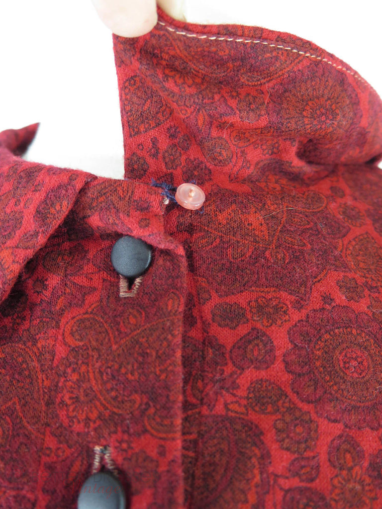 50s Red Drawstring Waist Knit Top - sm, med – Better Dresses Vintage