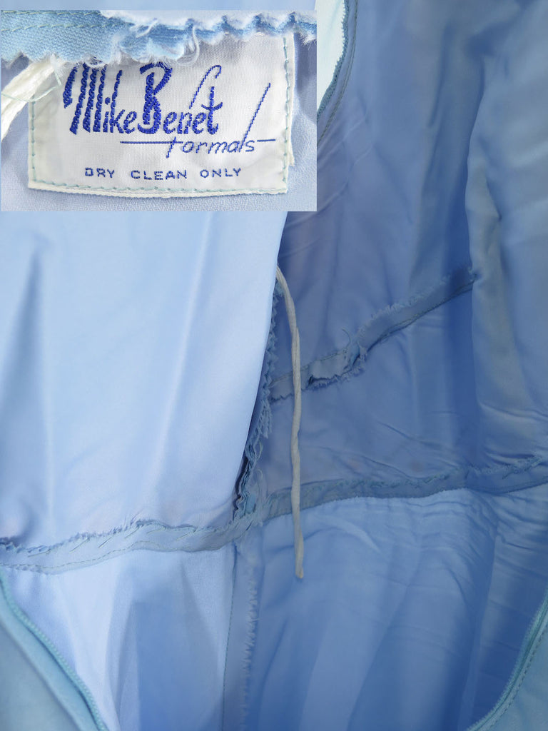 60s Light Blue Long Sleeve Gown – Better Dresses Vintage