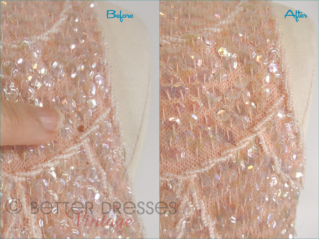 60s Beaded Wool Shell in Pink – Better Dresses Vintage